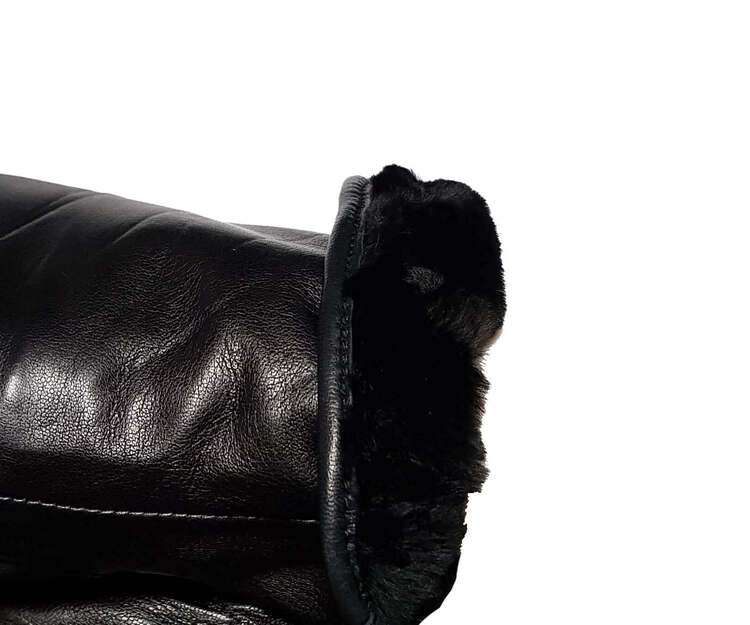 Su natūraliu kailiu moteriškos odinės pirštinės internetu pigiau